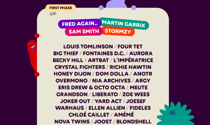 Fred Again.., Martin Garrix, Sam Smith og Stormzy kommer til Sziget ...